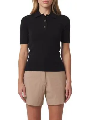 WILLIAMS ATHLETIC CLUB Williams Athletic Club Danielle Wool Polo Black