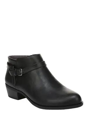 LIFESTRIDE Ada Faux Leather Ankle Bootie - Black