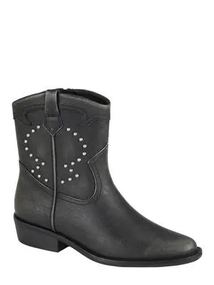 BARETRAPS Nova Western Ankle Boots With Stud Embellishments - Black