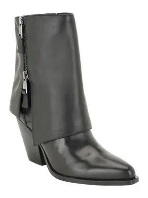 Nine West Nine West Umberto Pointed Toe Leather Bootie Blk01