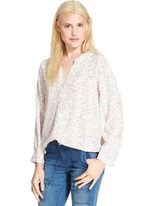 Joie Peterson B' Print Silk Top - Blush