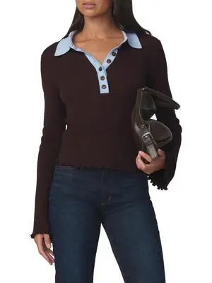 Joe's Jeans Riley Polo Sweater - Espresso
