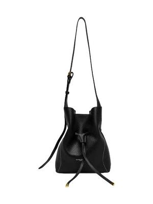 GIANNI CHIARINI Sienna Leather Drawstring Bucket Bag - Black