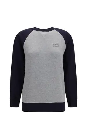 Miu Miu Bicolor Crewneck Sweatshirt - Multicolour