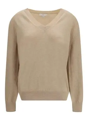 Malo Malo Cashmere V-Neck Sweater Beige