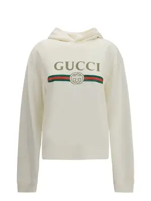 Gucci Cotton And Cashmere Jersey Hoodie - White