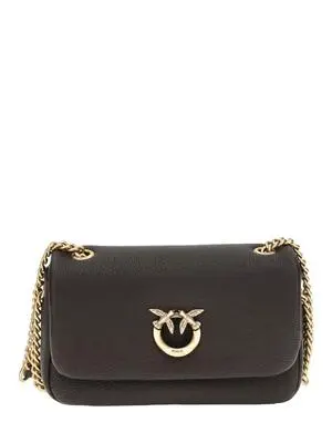 Pinko Medium Love Bag Click Soft Horizontal Shoulder Bag - Brown