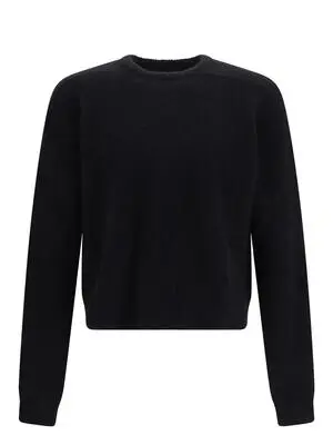 Rick Owens Round Neck Sweater - Black