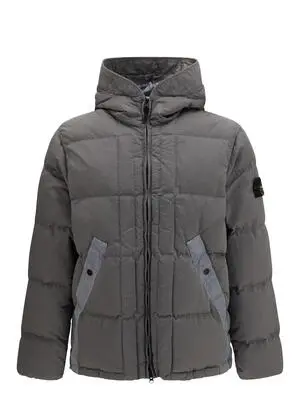 Stone Island Stone Island Nylon Metal Hooded Down Jacket Grey