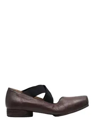 UMA WANG Criss-cross Ballet Flats - Brown