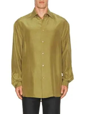Valentino Garavani Overshirt In Brown - Marley