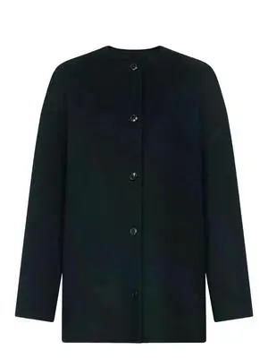 Loulou De Saison Dunne Lds Collarless Drop-shoulder Coat - Blue