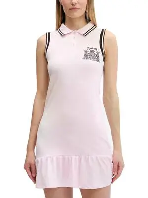 Juicy Couture Logo-embroidered Ruffled Mini Dress - Pink