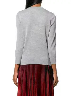 Alexander McQueen Embellished Butterfly Jumper - Grey
