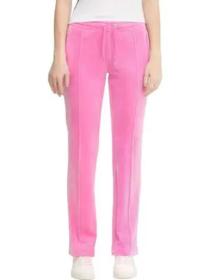 Juicy Couture Rhinestone Logo Track Pants - Pink