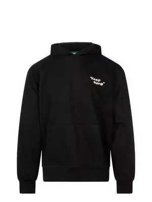 BARROW Graphic Print Hoodie - Black