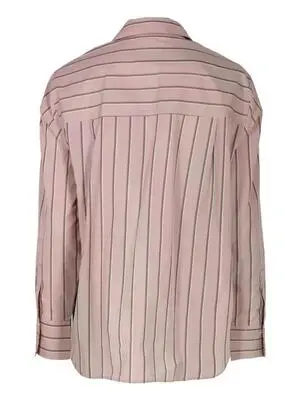 Vince Striped Long Sleeve Shirt - Pink
