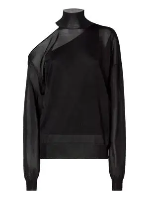 Fendi Silk Organza Sweater - Black