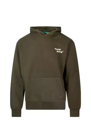 BARROW Teddy-print Hoodie - Green