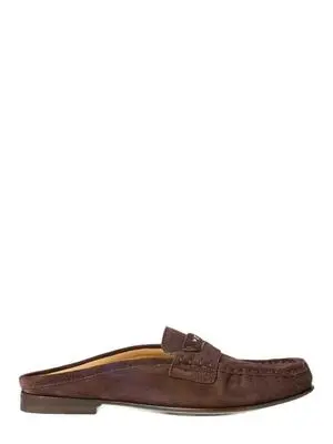 Fendi Suede Scrunch Loafers - Brown