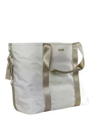 Tumi Logo Plaque Luggage Tag Tote Bag - Neutrals