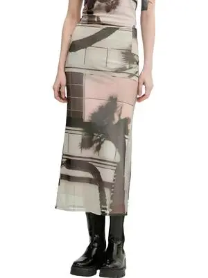 DESIGUAL Desigual Printed Midi Skirt