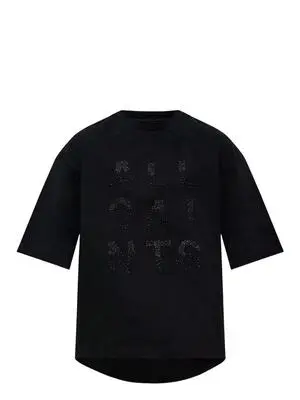 ALLSAINTS Stacks Amelie Bead-embellished T-shirt - Black