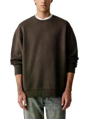 LEVI'S Logo-embroidered Crew-neck Sweater - Brown