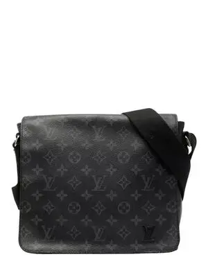 LOUIS VUITTON 2017 Monogram Eclipse District Pm Crossbody Bag - Black