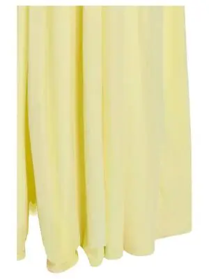 DEME Sparrow Draped Asymmetric-sleeve Maxi Dress - Yellow