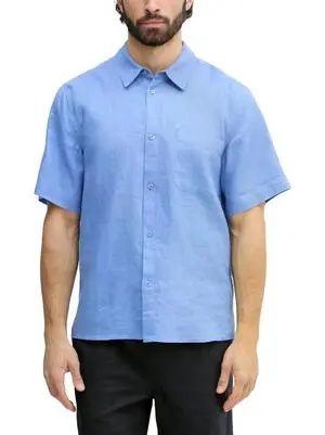 MOS MOSH Short-sleeved Shirt - Blue