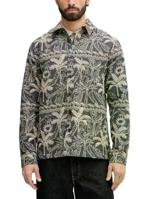 MOS MOSH David Palm-print Shirt Jacket