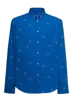 Kenzo Printed Long-sleeved Shirt - Blue
