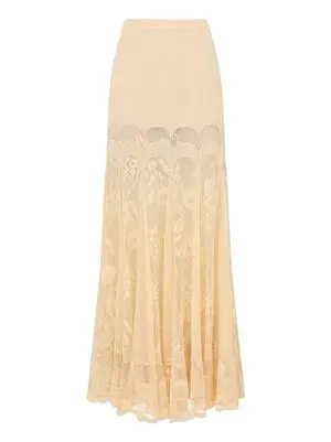 Zimmermann Valiant Panelled Maxi Skirt - Sand