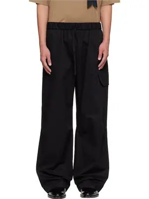 Simone Rocha Drawstring Knee Cargo Pants - Black