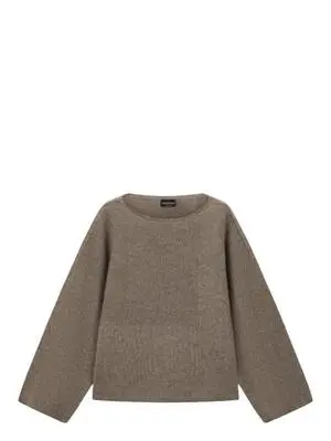Emporio Armani Long-sleeved Knitted Jumper - Brown