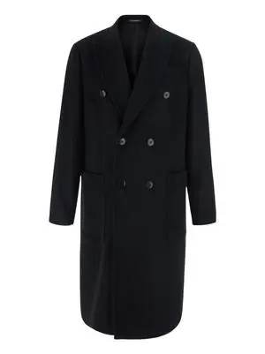 Emporio Armani Double-breasted Coat - Black