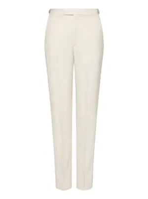 MAISON MARGIELA Wool Tailored Trousers - Ecru