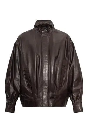 ARMA Paulo Stand-collar Leather Jacket - Brown