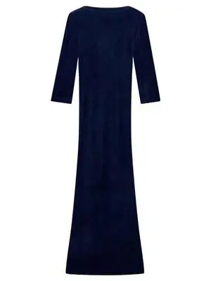 Giorgio Armani Open Back Boat Neck Dress - Blue