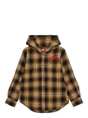 DIESEL® Diesel Plaid Hooded Shirt