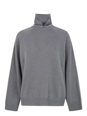 Brunello Cucinelli High-neck Long-sleeve Knitwear - Gray