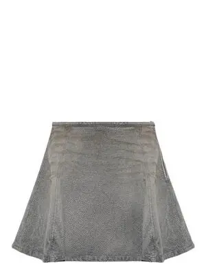 DIESEL® High-waisted Flared Skirt - Gray