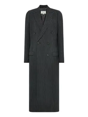 MAISON MARGIELA Virgin Wool Long Coat - Black