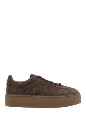 Hogan Hogan Lace-Up Platform Sneakers Brown