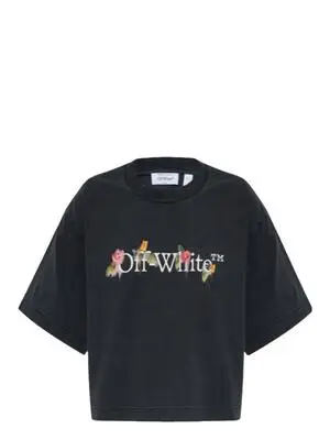 Off-White Short-sleeved T-shirt With Logo Print - Black