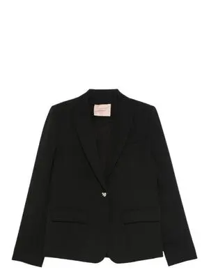 TWINSET Heart-button Blazer - Black