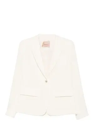 TWINSET Heart-pattern Single-breasted Blazer - White