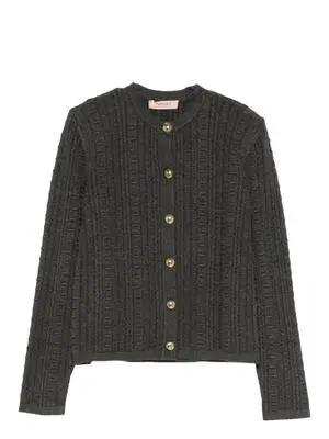 TWINSET Button-up Crewneck Jacket - Grey