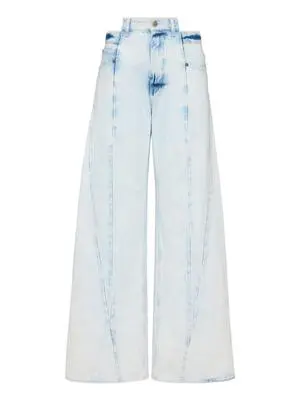 MAISON MARGIELA Maison Margiela Bleached Spliced Wide-Leg Jeans